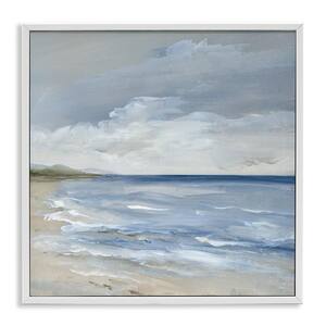 Stupell Industries Stormy Beach Landscape by Nan Gray Framed Nature ...