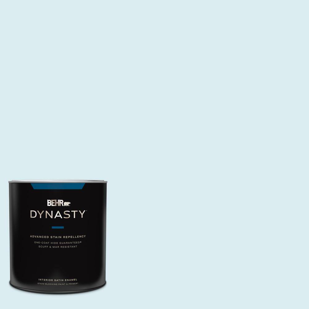 BEHR DYNASTY 1 qt. #550C-1 Airy Satin Enamel Interior Stain-Blocking ...