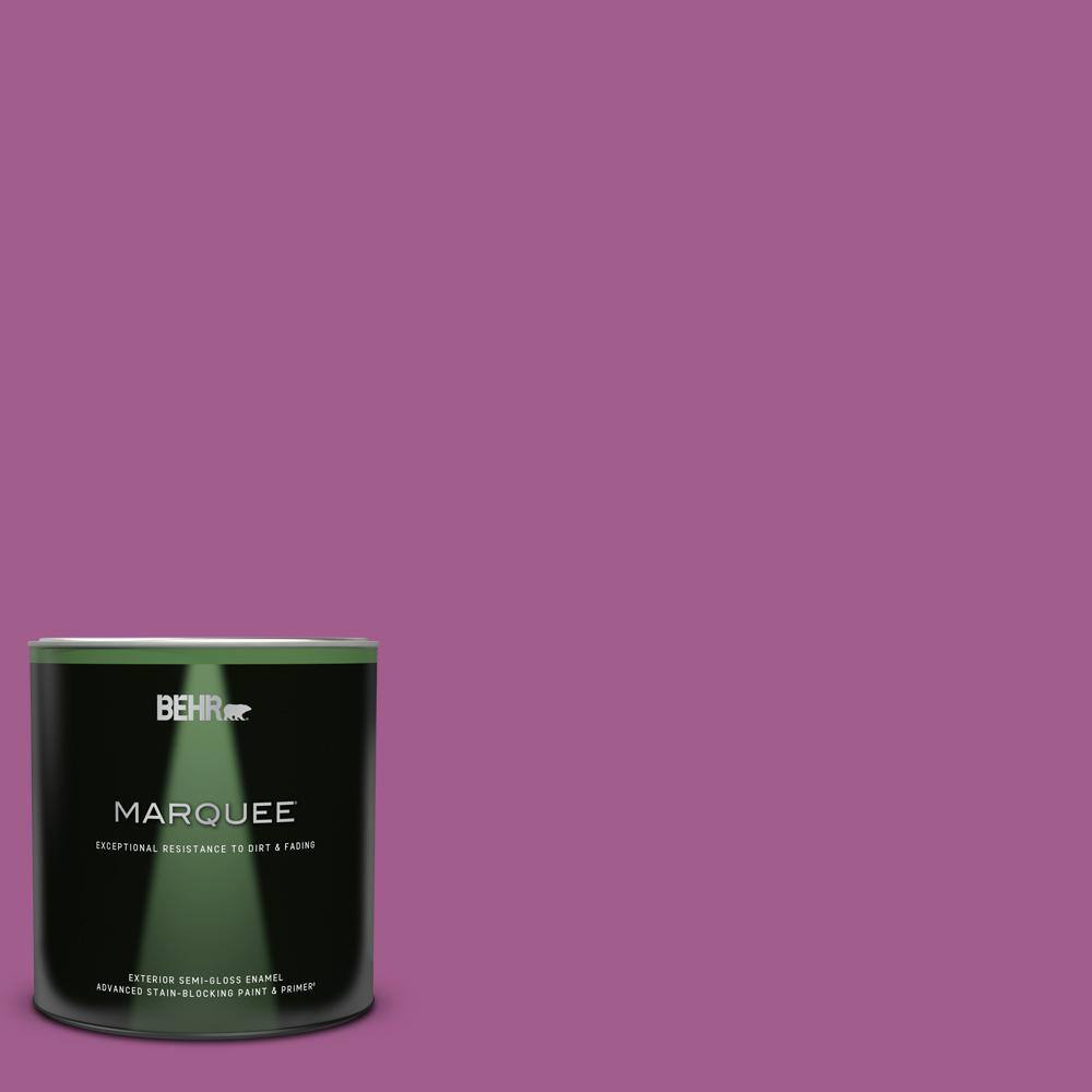 BEHR MARQUEE 1 qt. #P110-6 Wild Berry Semi-Gloss Enamel Exterior Paint ...