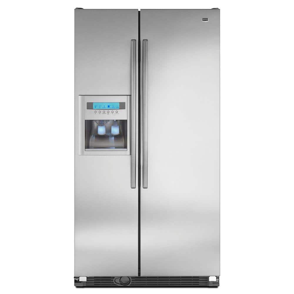 23.1 cu. ft. Side by Side Refrigerator in Monochromatic Stainless Steel ...