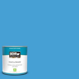 BEHR ULTRA 5 gal. #P500-5 Peaceful River Extra Durable Semi-Gloss ...