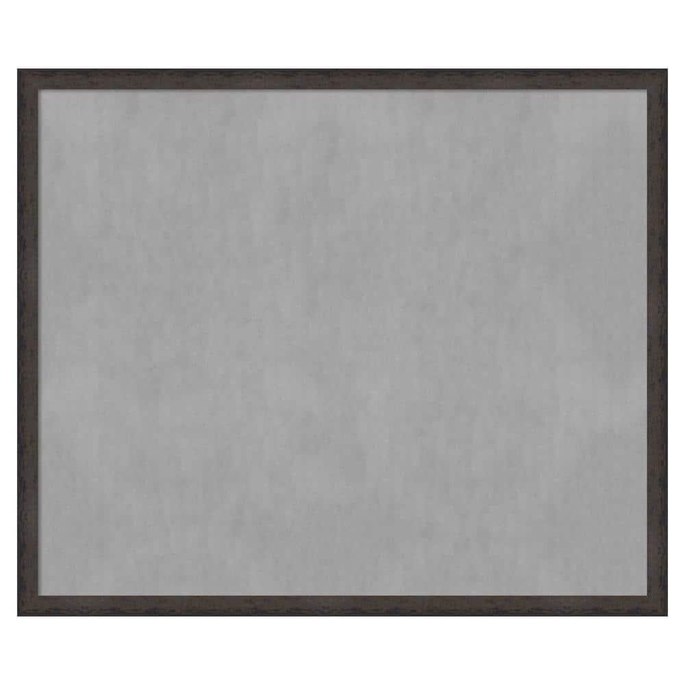 Amanti Art Dappled Black Brown Narrow 51 in. x 43 in. Framed Magnetic ...
