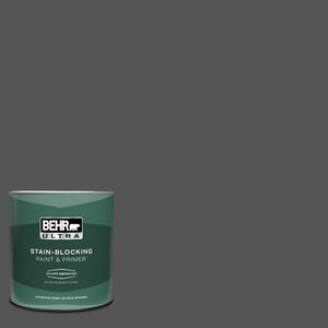 BEHR ULTRA 1 qt. #QE-62 Maximum Gray Satin Enamel Exterior Paint ...