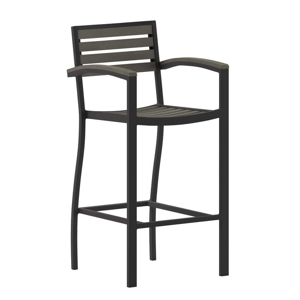 Carnegy Avenue Gray Wash Aluminum Outdoor Bar Stool CGA-XU-519715-GR-HD ...
