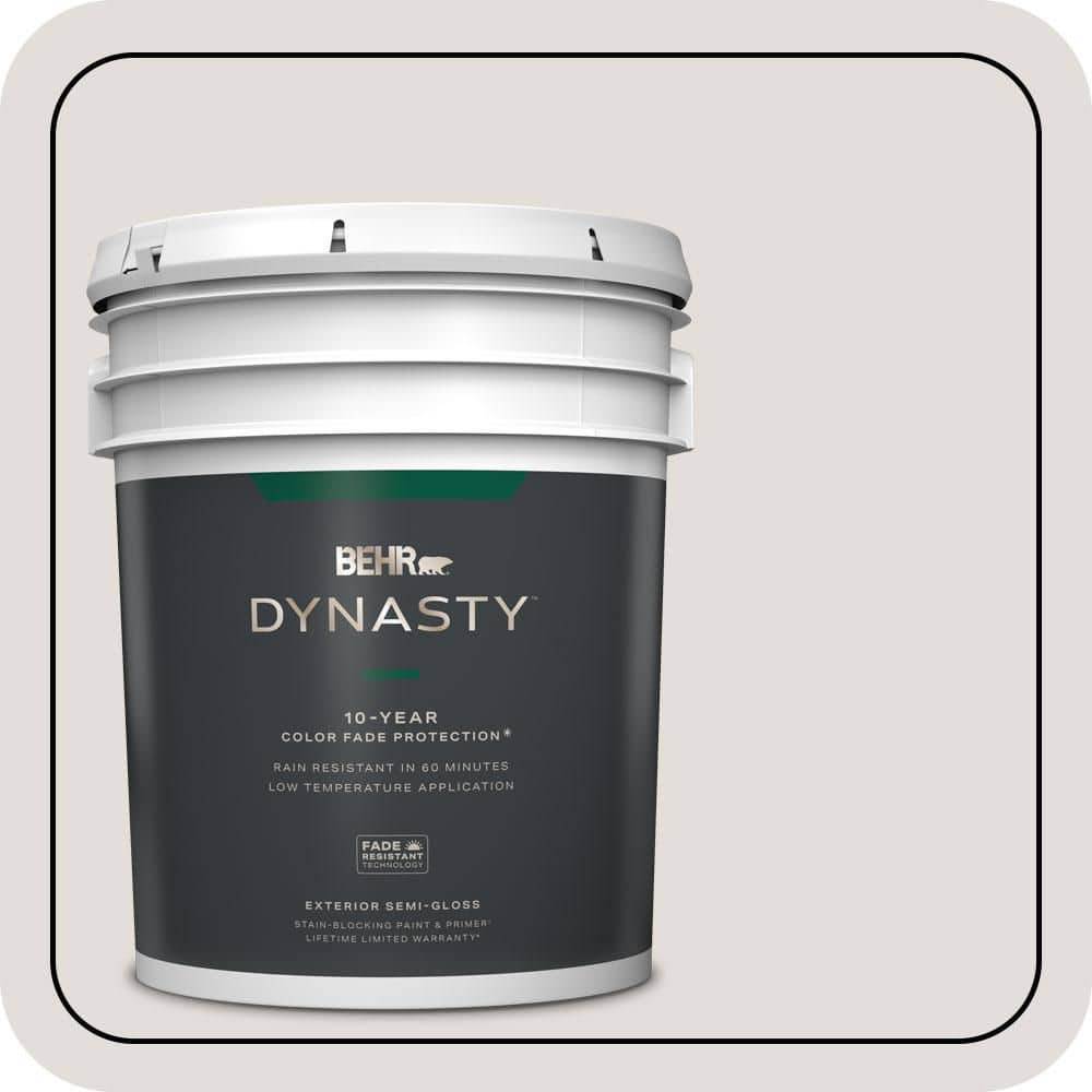 BEHR DYNASTY 5 gal. #BWC-21 Poetic Light Semi-Gloss Exterior Stain ...