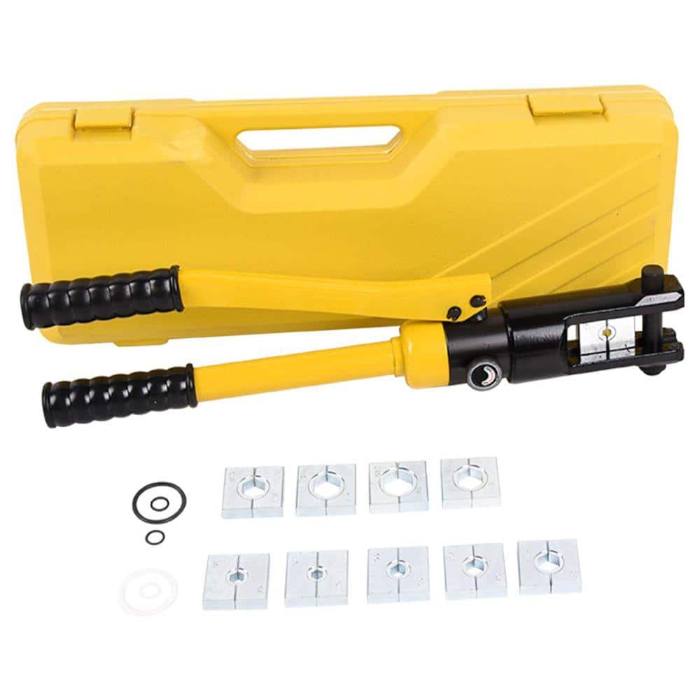 Lukyamzn 14-Ton Hand Hydraulic Wire Cable Lug Terminal Crimping Tool H ...