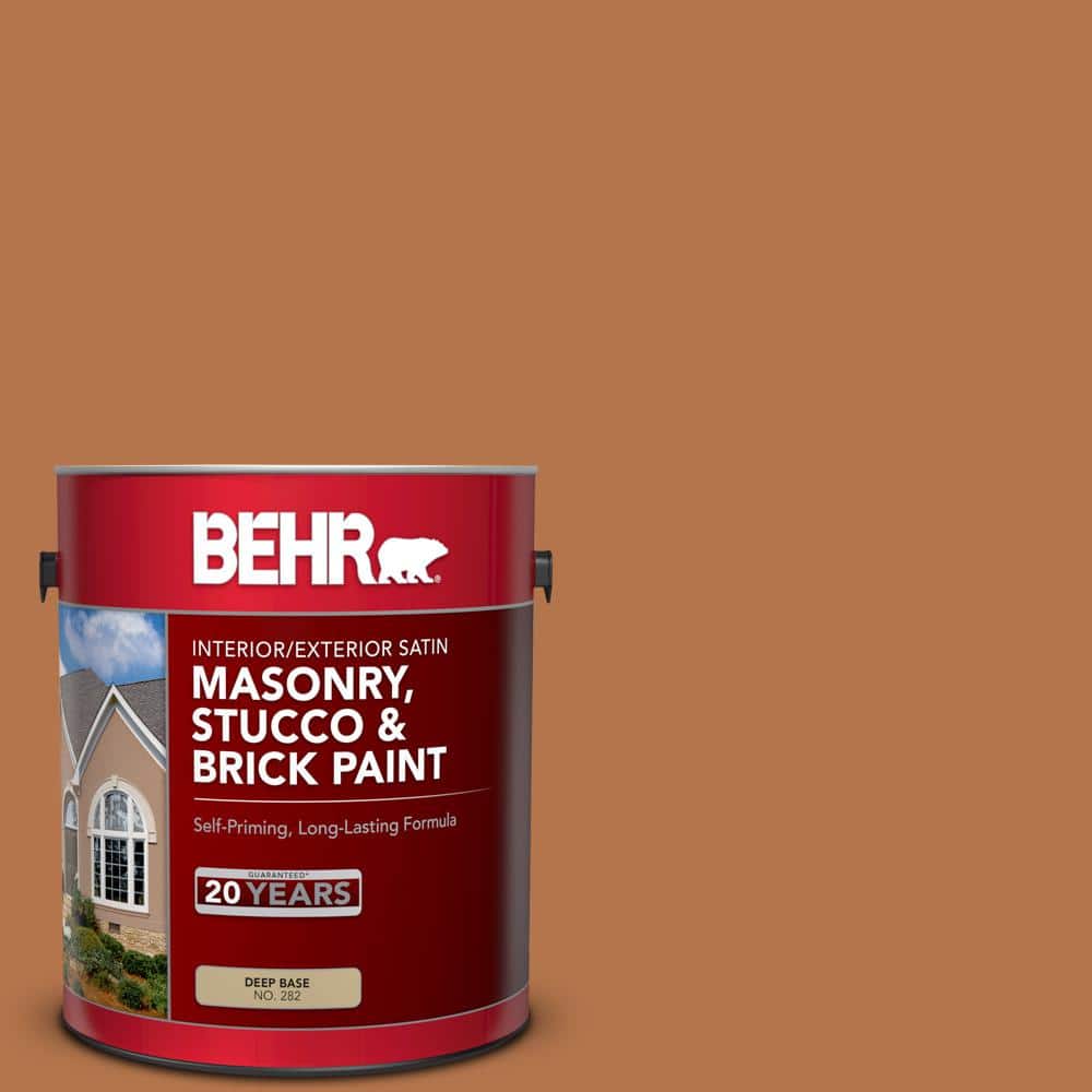 BEHR 1 gal. #SC-533 Cedar Naturaltone Satin Interior/Exterior Masonry ...