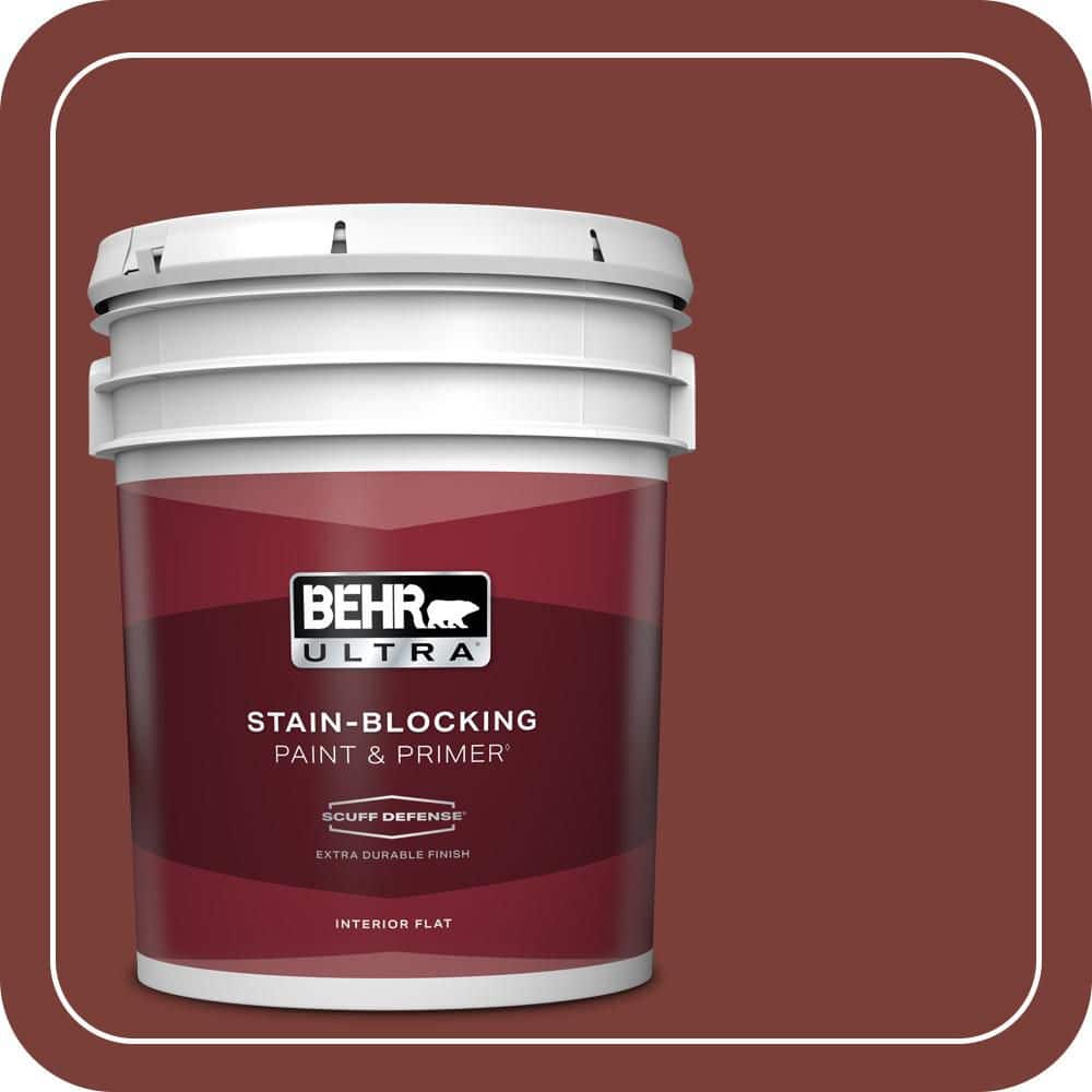 BEHR ULTRA 5 gal. #PPU2-02 Red Pepper Extra Durable Flat Interior Paint ...