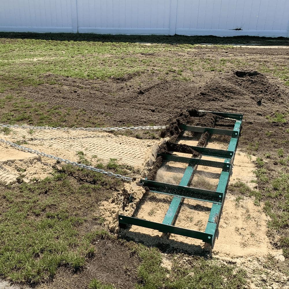 Landzie Drag Harrow Driveway Grader 8 ft./ 48 in. Tow Behind Lawn Rake ...