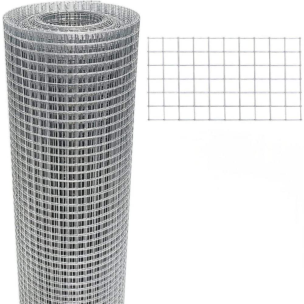 NVNOO 1/4 in. 20 in. x 30 ft. 23 GA Galvanized Rebar Wire Mesh Roll for ...