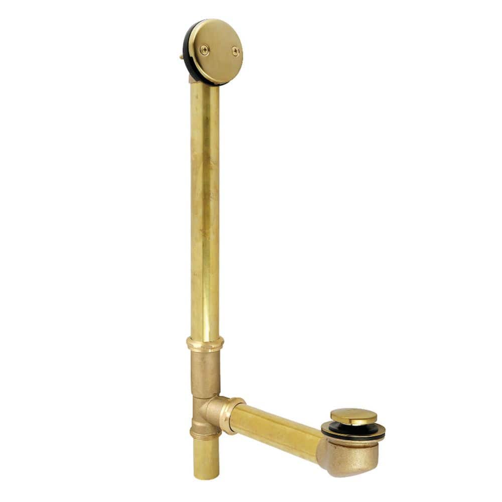 Kingston Brass 1-1/2 in. Brass Adjustable Toe Tip Drain, Brushed Brass ...