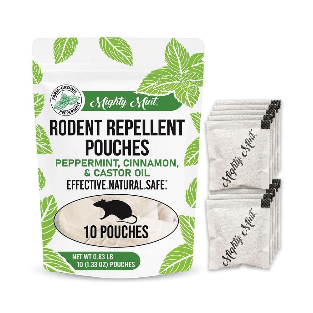 Mighty Mint 10-Count Rodent Repellent/Deterrent Pouches, Peppermint ...
