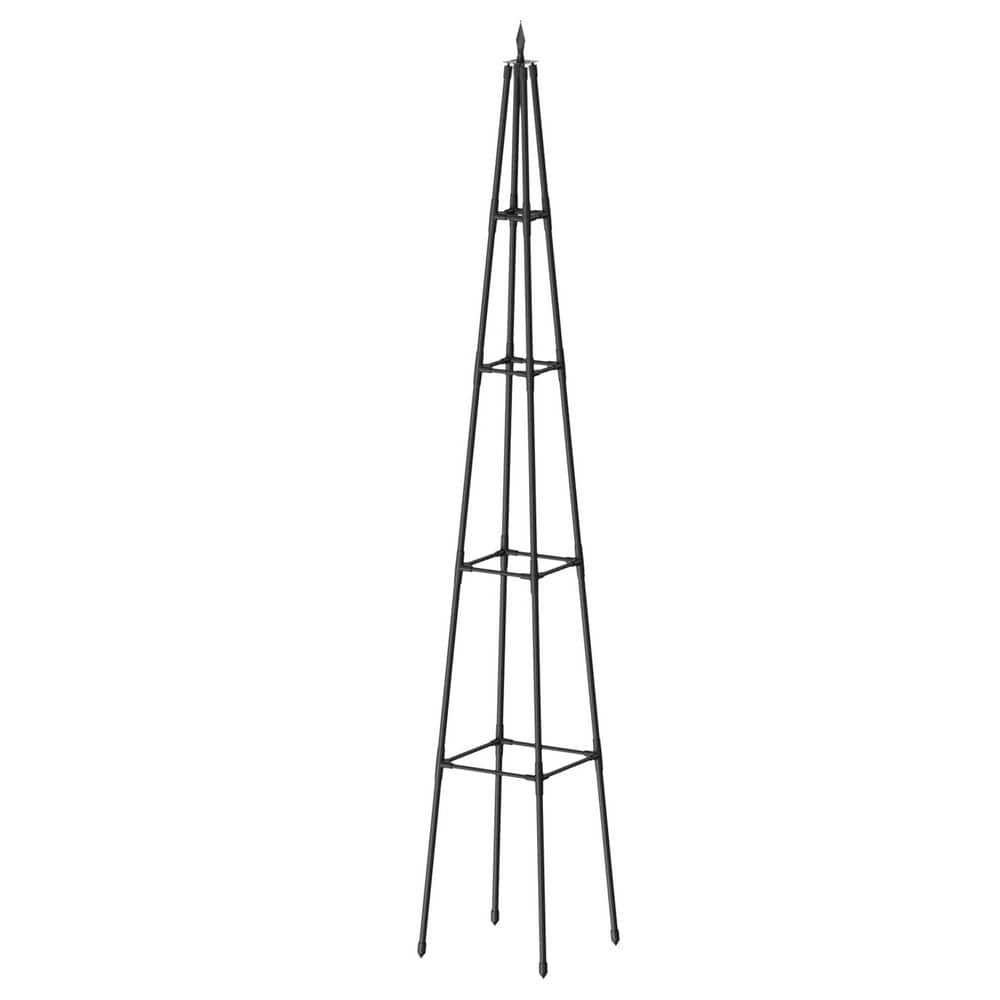 SenQWFa 72 in. Plastic-Coated Metal Obelisk Trellis for Climbing Plants ...