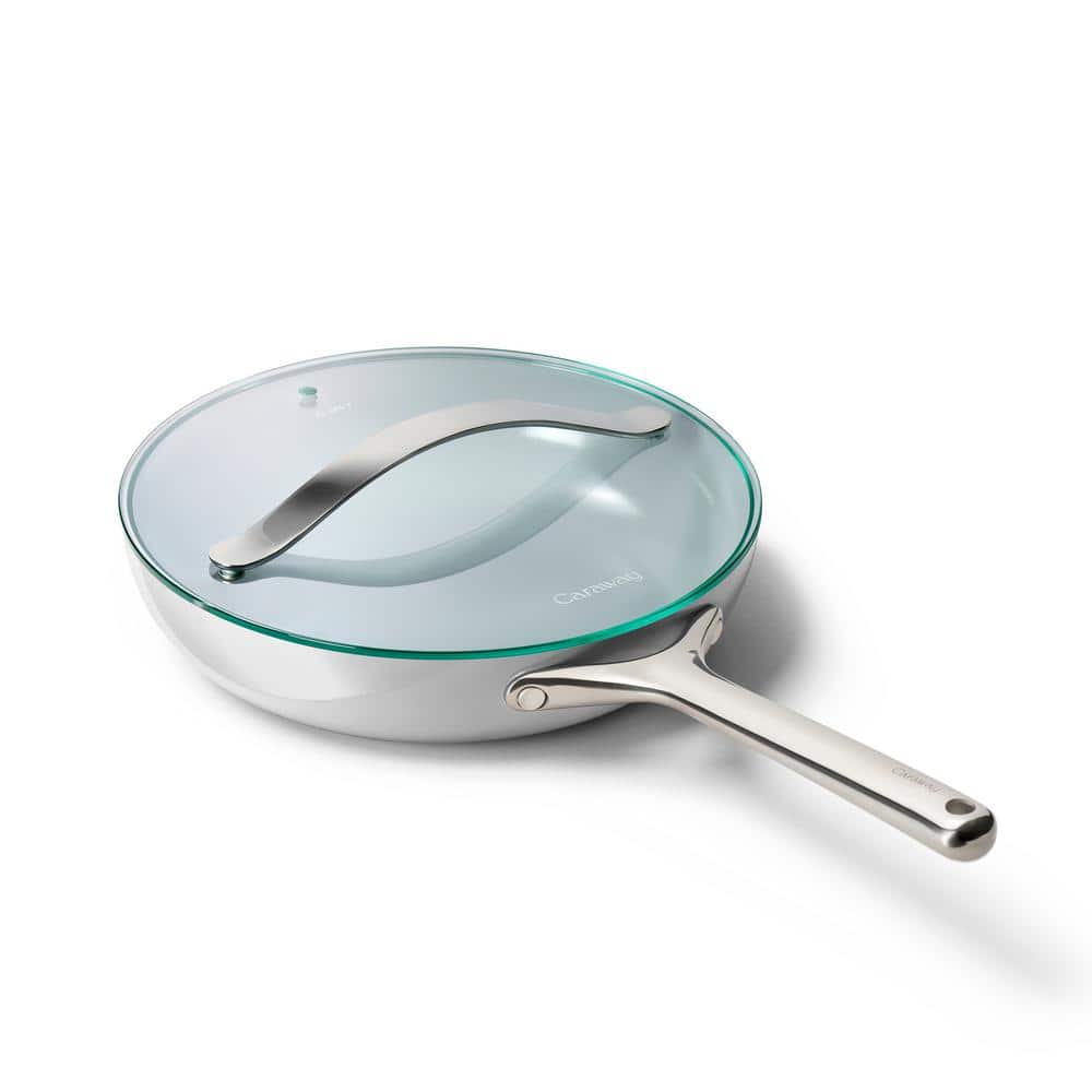 CARAWAY HOME 2-Piece Ceramic Fry Pan Cookware Set with Glass Lid in ...