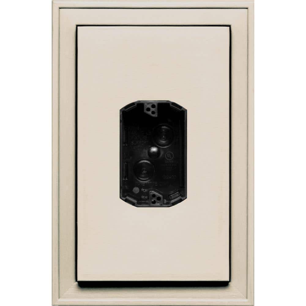 Builders Edge 8.125 in. x 12 in. #048 Almond Jumbo Electrical Mounting ...