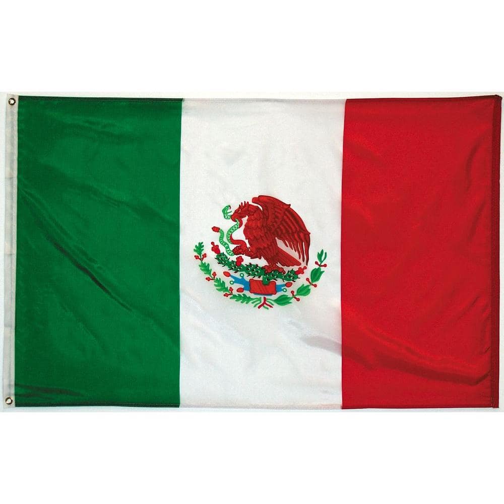 Seasonal Designs 3 ft. x 5 ft. Mexico Flag-MEX3 - The Home Depot