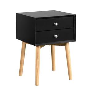 ACHIM EZ Home Solutions 2-Drawer Black Foldable Night Stand FFR101BK01 ...