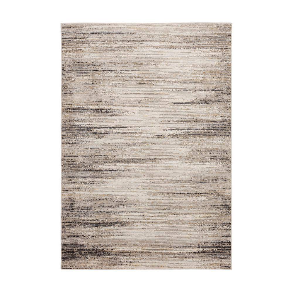 Mohawk Home Clinton Cream 6 ft. x 9 ft. Modern Contemporary Abstract ...