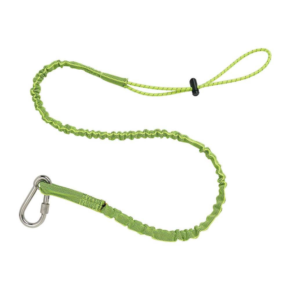 Ergodyne 15 lbs. Lime Stainless Extended Single Carabiner Tool Lanyard ...