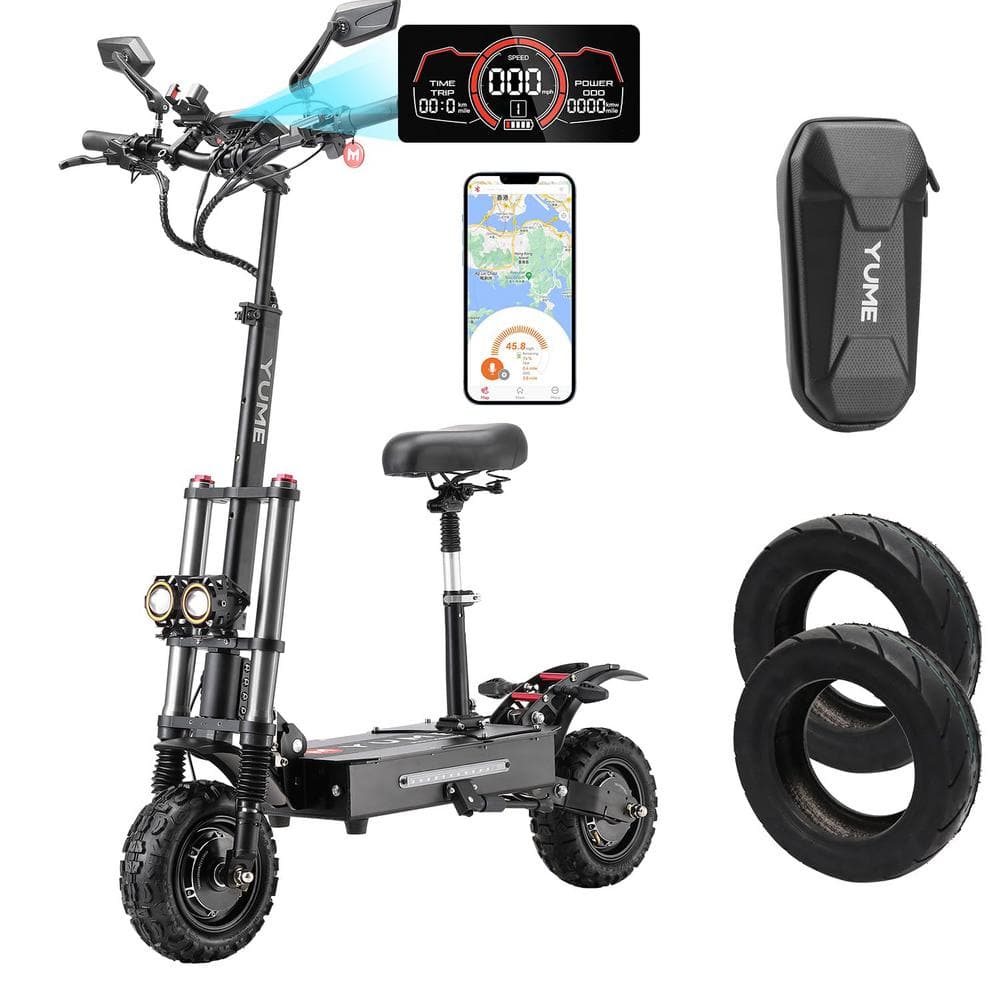 PHNHOLUN Electric Scooter High Power Dual Motors 6000-Watt up to 50 MPH ...