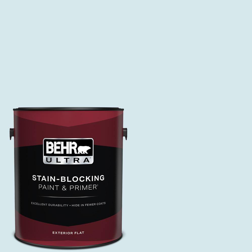 BEHR ULTRA 1 gal. #S490-1 Permafrost Flat Exterior Paint & Primer ...