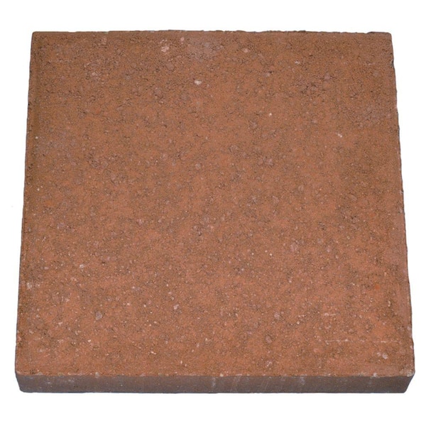 16 in. Red Square Stepping Stone 100003022 - The Home Depot
