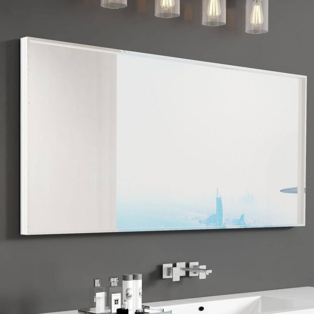 waterpar 60 in. W x 28 in. H Rectangular Aluminum Framed Wall Bathroom ...