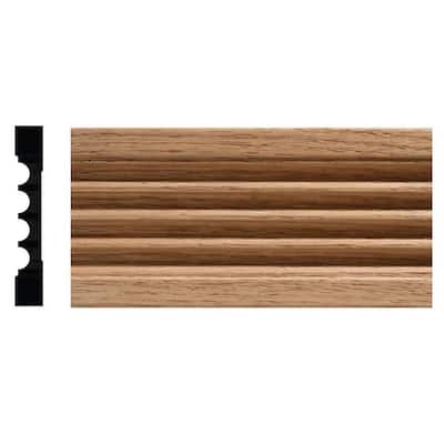 Ornamental Mouldings 885-7 3/4 in. x 3 in. x 84 in. Red Oak Bead and ...