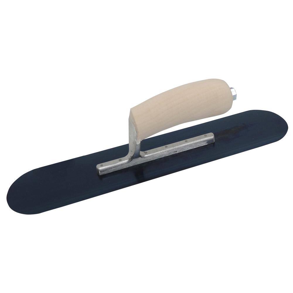 MARSHALLTOWN 14 in. x 4 in. Blue Steel Pool Trowel with Wood Handle ...
