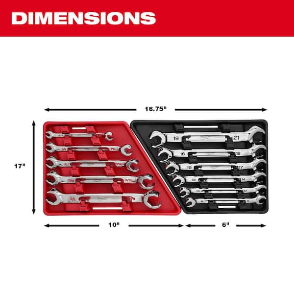 Milwaukee Double End SAE Flare Nut Wrench Set (5-Piece) 48-22-9470 ...