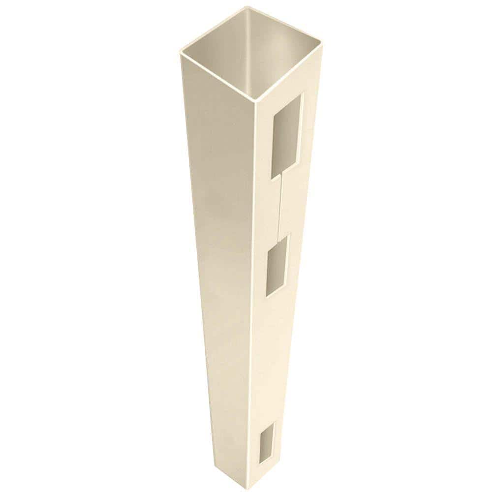 Barrette Outdoor Living 5 in. x 5 in. x 8-1/2 ft. Sand Vinyl Fence End ...