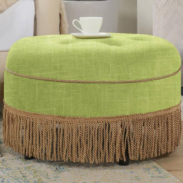 Jennifer Taylor Yolanda 24 in. Bright Chartreuse Linen Cotton Blend ...