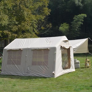 Oyezvary 9 ft. x 12 ft. Beige Gazebo with a cozy canopy top 28CSA10 ...