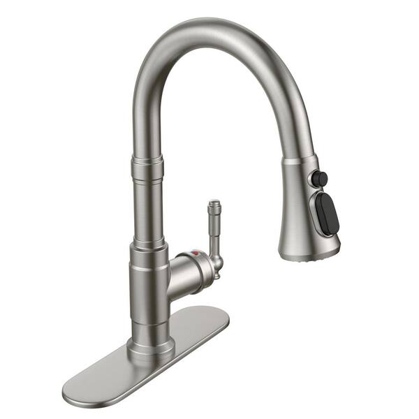 androme Single Handle Pull Down Sprayer Kitchen Faucet High Arc Spout ...