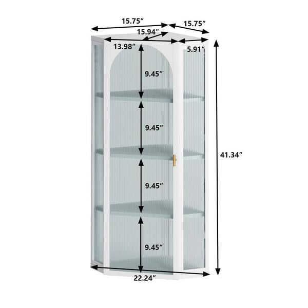 Small glass corner cabinet store