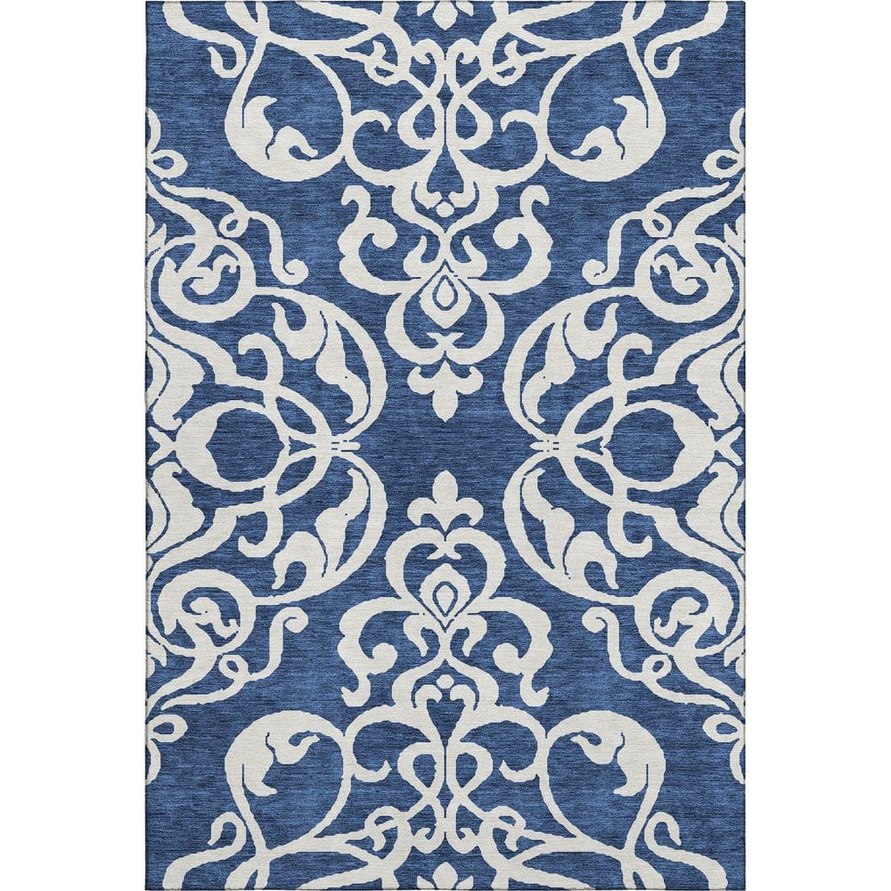 Addison Rugs Mayfield Premium Machine Washable Abstract AMF973 Navy 9 ...