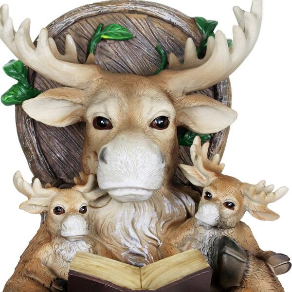 Statues Home Décor Brass overlay moose statue etna.com.pe