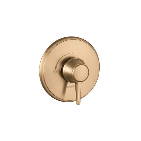 Hansgrohe Ecostat Classic Wall Mount Shower Trim Kit in Brushed Bronze ...