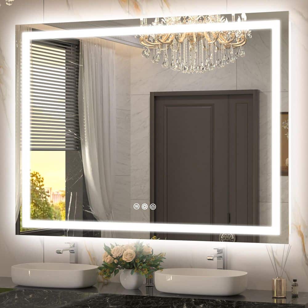 Reviews for TETOTE 48 in. W x 36 in. H Rectangular Frameless LED ...