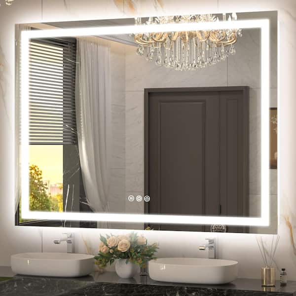 Reviews for TETOTE 48 in. W x 36 in. H Rectangular Frameless LED ...