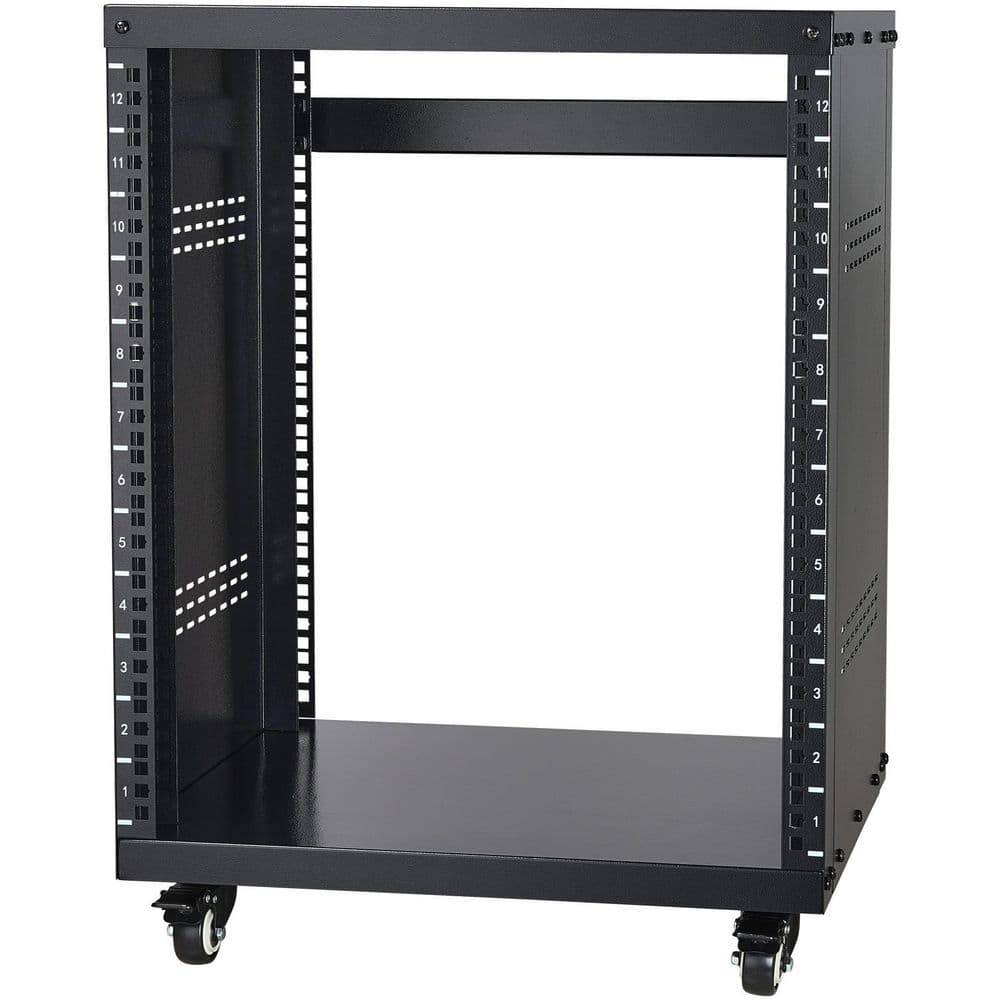 SKYSHALO 12U AV Rack Stand Steel 20.1 x 27.6 x 20.1 in. Network Stereo ...