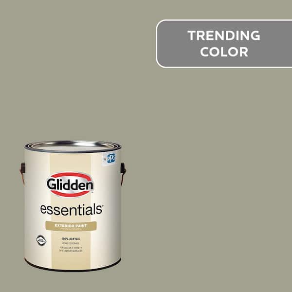 Glidden Essentials 1 gal. PPG1028-4 Smoky Slate Flat/Matte Exterior ...