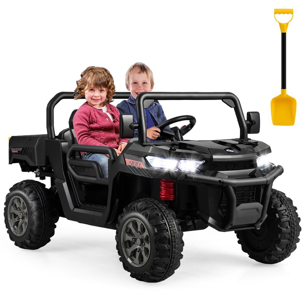 Gymax 24-Volt Kids Ride On Dump Truck 2-Seater Electric Truck w/Remote ...