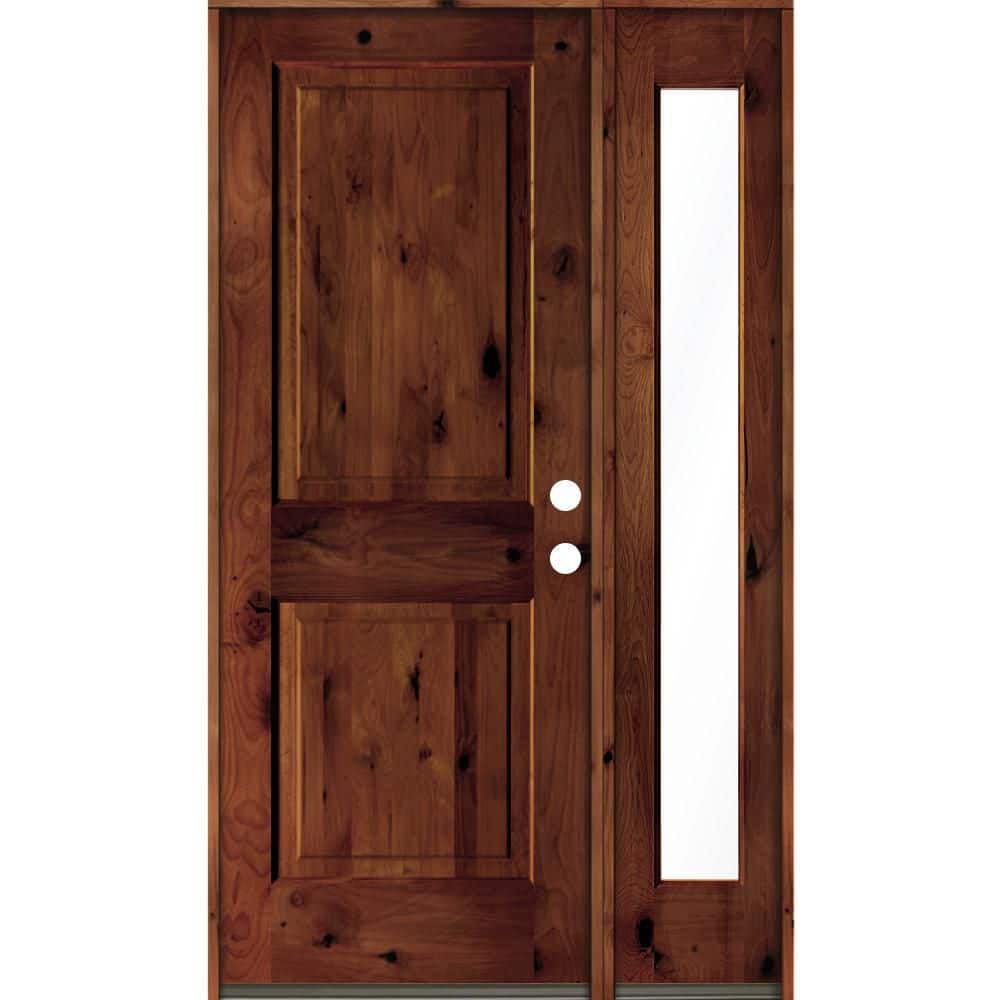 Krosswood Doors 46 in. x 80 in. knotty alder Left-Hand/Inswing Clear ...