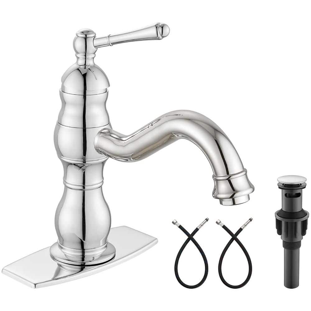 Single Handle Vessel Sink Faucet with Drain, Short-Spout Reach 5.51 in ...