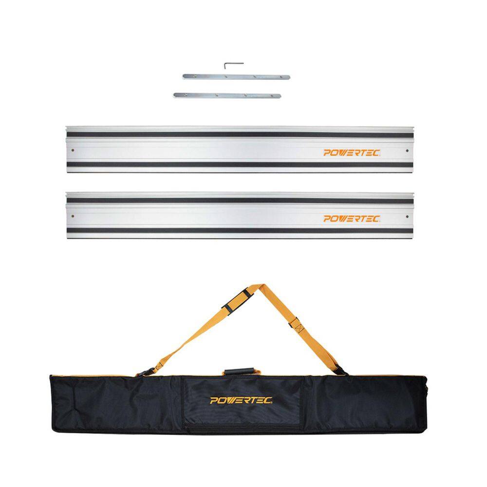 ‎POWERTEC 110 in. Track Saw Guide Rail Kit for Makita or Festool, 2 x ...