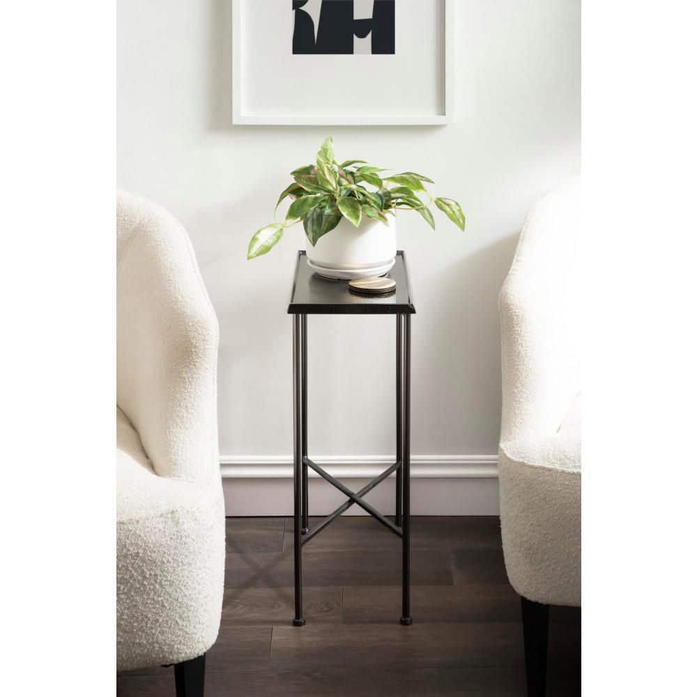Kate and Laurel Sanzo 17 in. Pewter Rectangle Metal End Table 230652 ...