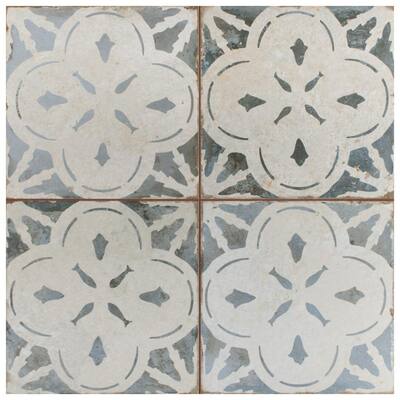 Merola Tile Kings Raku Blue 7-7/8 in. x 15-3/4 in. Ceramic Wall Tile ...