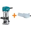 Makita 6.5 Amp 1-1/4 HP Fixed Base Corded Compact Router with Dust ...