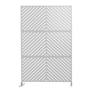 Lirago 75 x 48 in. White Modern Outdoor Screen Privacy Screen with ...